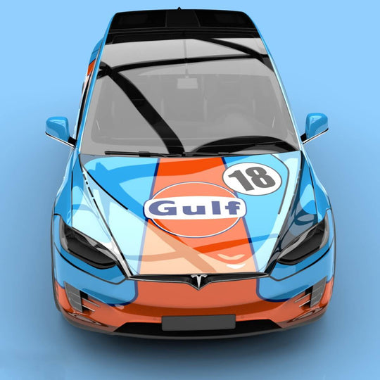 Animeify Gulf Car Wrap | Classic Racing Livery Vinyl Wrap – YesWrap