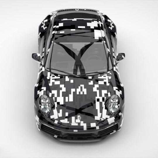 Black White Digital Camo Vinyl Wrap | Premium Tactical Car Wrap Film ...