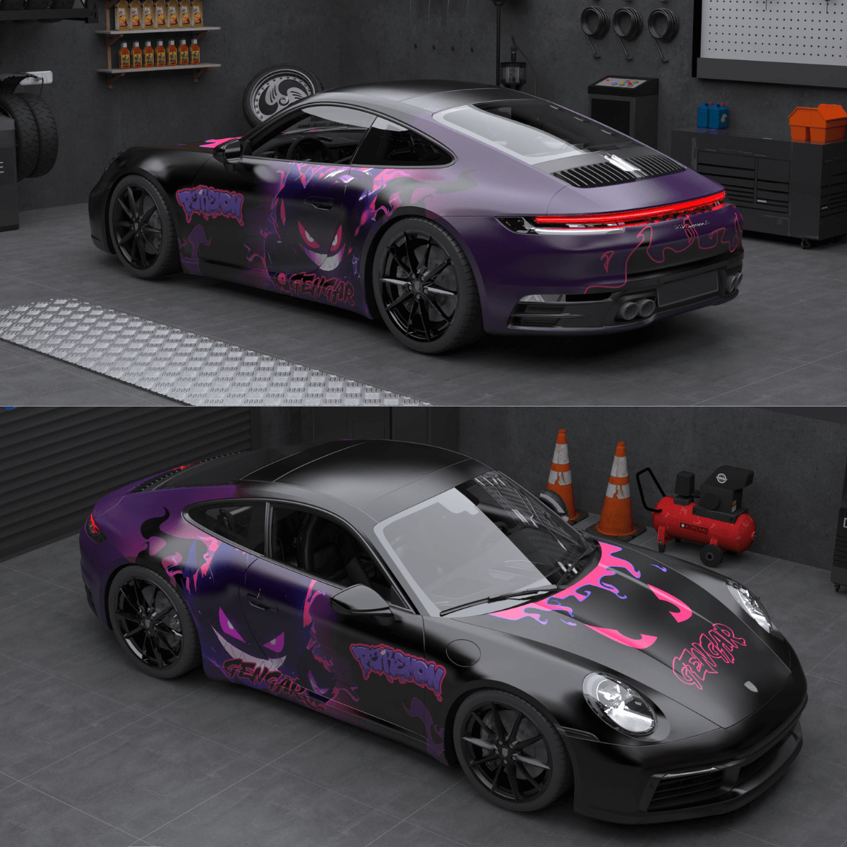 Custom Gengar Car Wrap | Pokémon Anime Vinyl Wrap – yeswrap