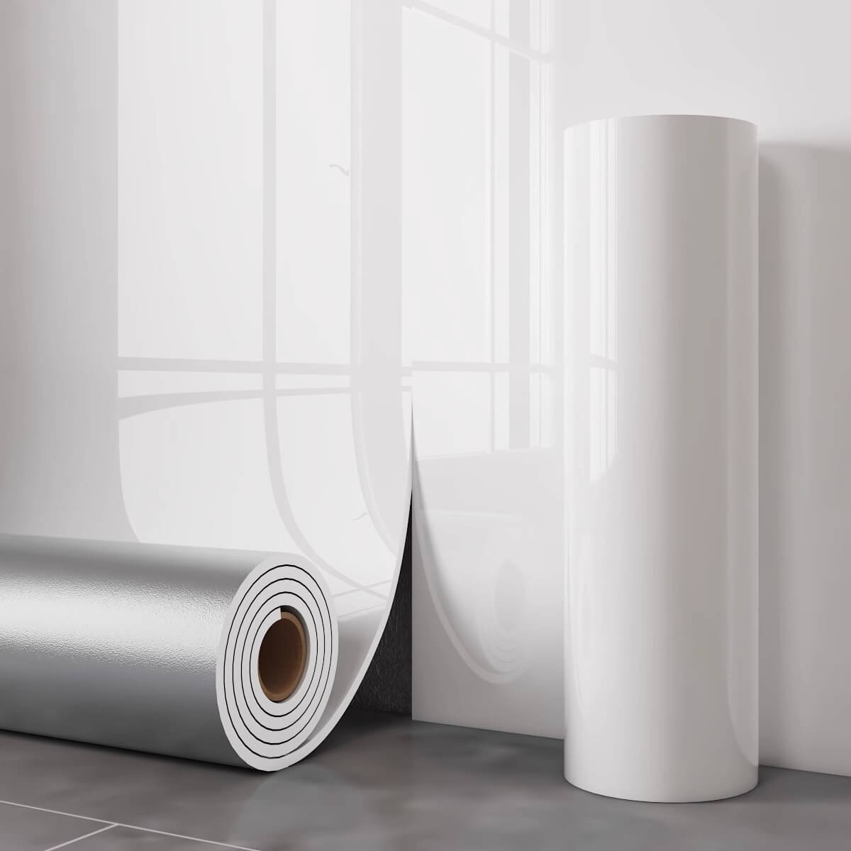 Self-Adhesive High-Gloss White Wallpaper | Waterproof Peel & Stick Wall ...