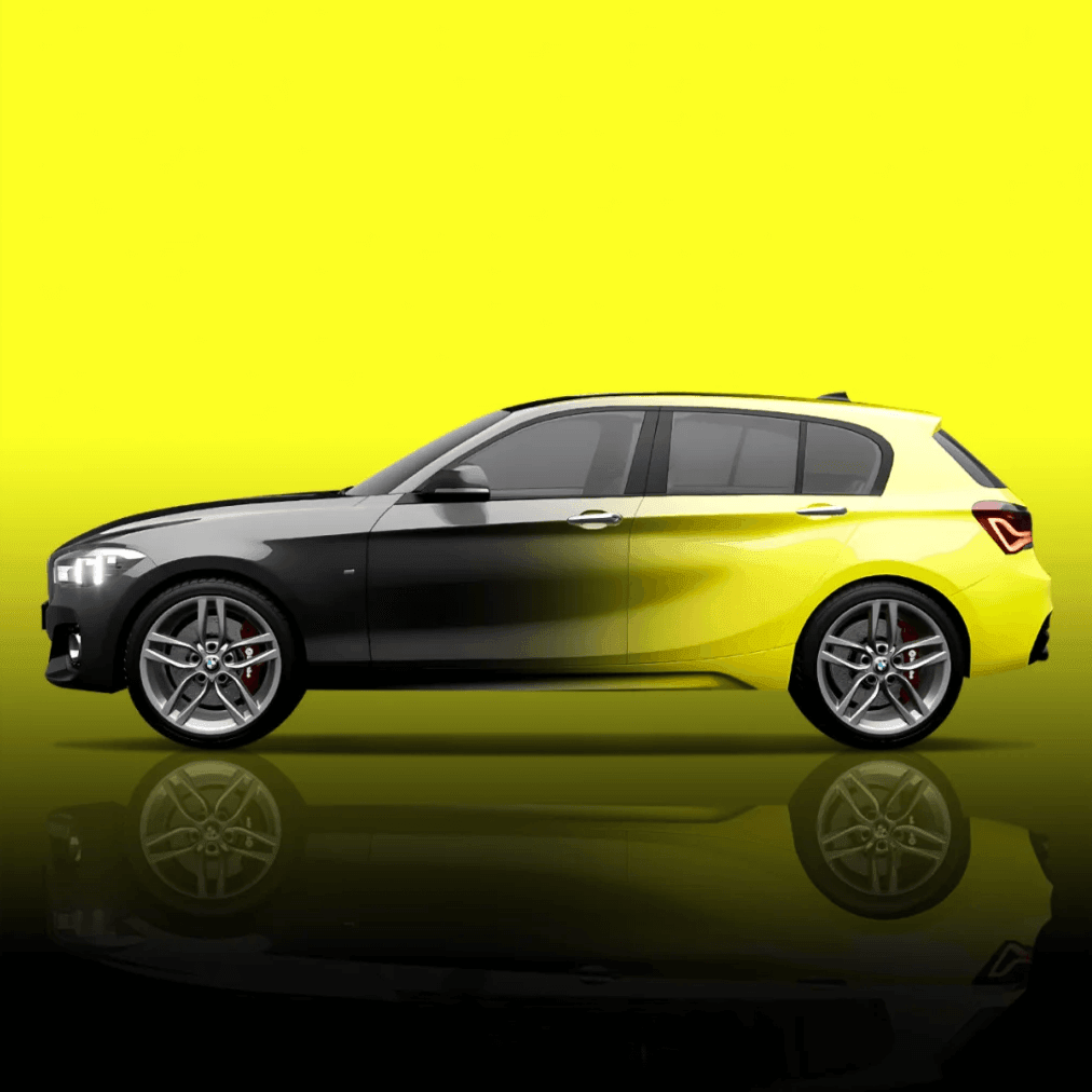 Black Yellow Car