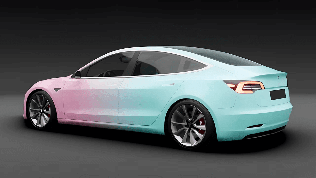 Pink Green Gradient Vinyl Wrap – yeswrap